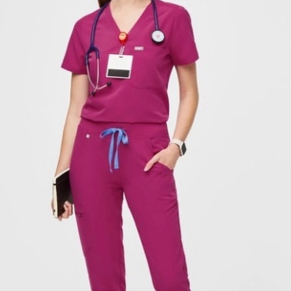 Figs | Tops | Figs Raspberry Sorbet Set Nwts | Poshmark